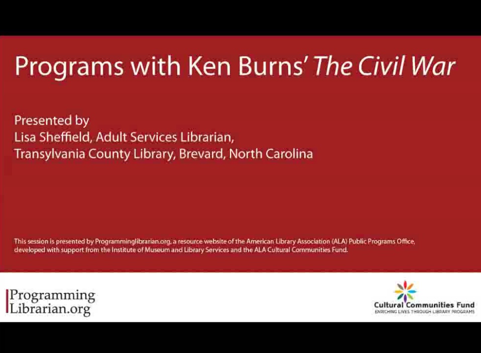 Viewing and Discussion Programs with Ken Burns’ The Civil War ...